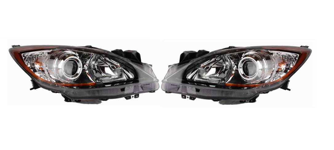 2010-2013 Mazda 3 New LH & RH Halogen Projector Headlight Assembly BBM ...